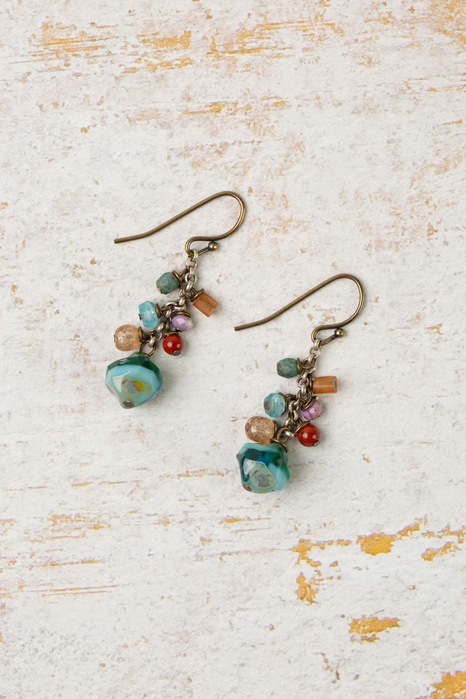 Earthen Czech Glass Cluster Earrings – Anne Vaughan Designs